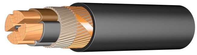 Câble enterré NYCWY 4x35/16 nr - Heiniger Câbles SA